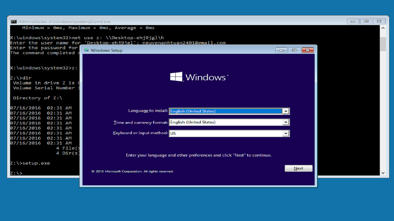 Hướng dẫn sử dụng Win PE cài đặt Windows 10 trong cùng mạng Lan