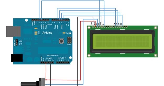 Menampilkan LCD pada Arduino Uno dengan Potensiometer ~ Tutorial ...