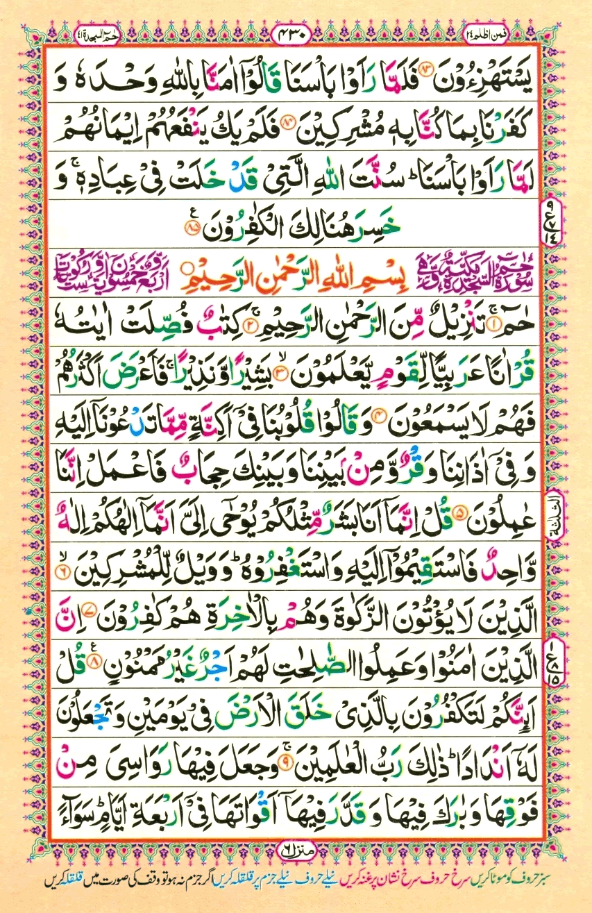 Online Islamic School System: SURAH HA MEEM SAJDAH PAGE NO.14