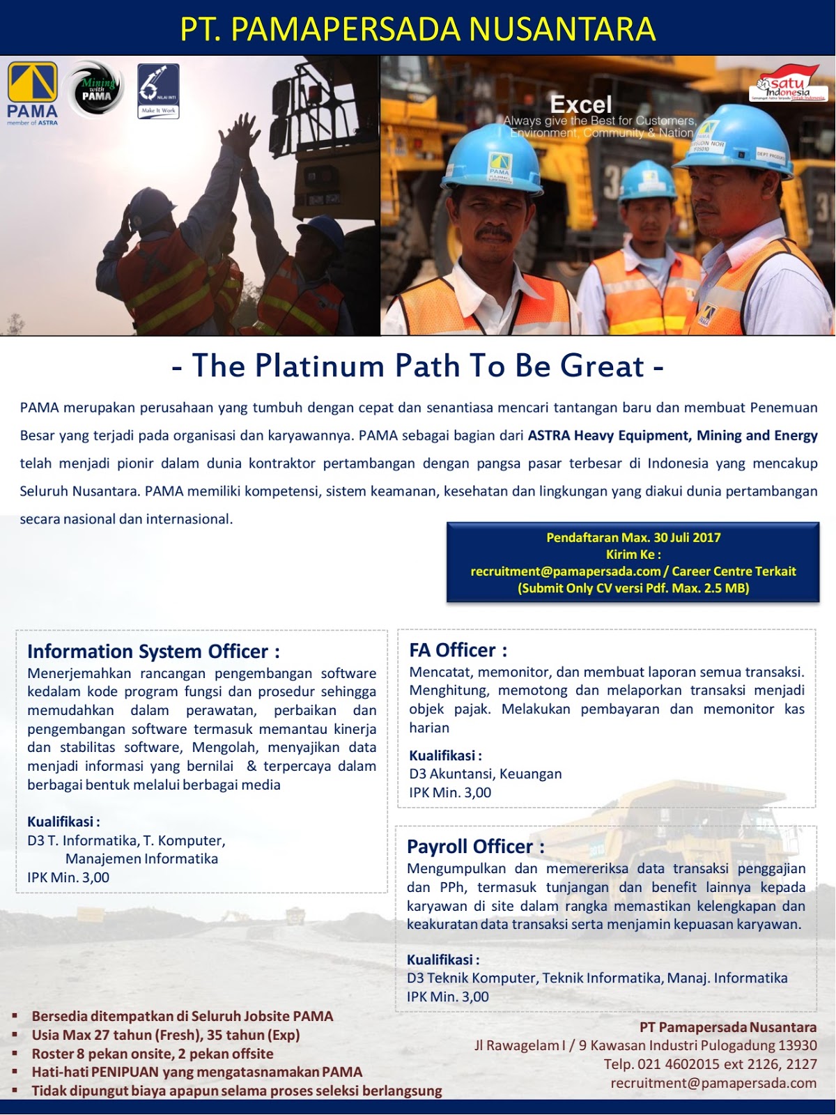 Mari Berbagi: PT. PAMAPERSADA NUSANTARA