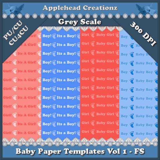 Sensibility Scrapping: Baby Paper Templates
