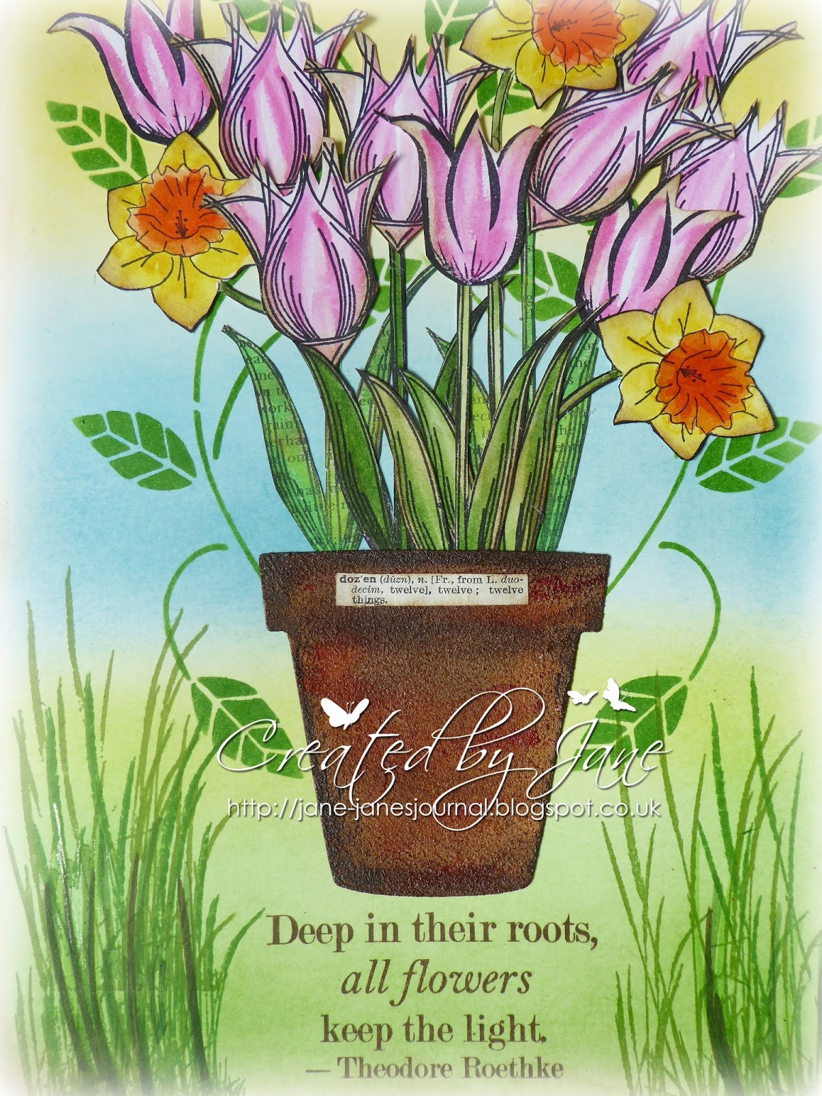 Jane's Journal: A pot of spring flowers