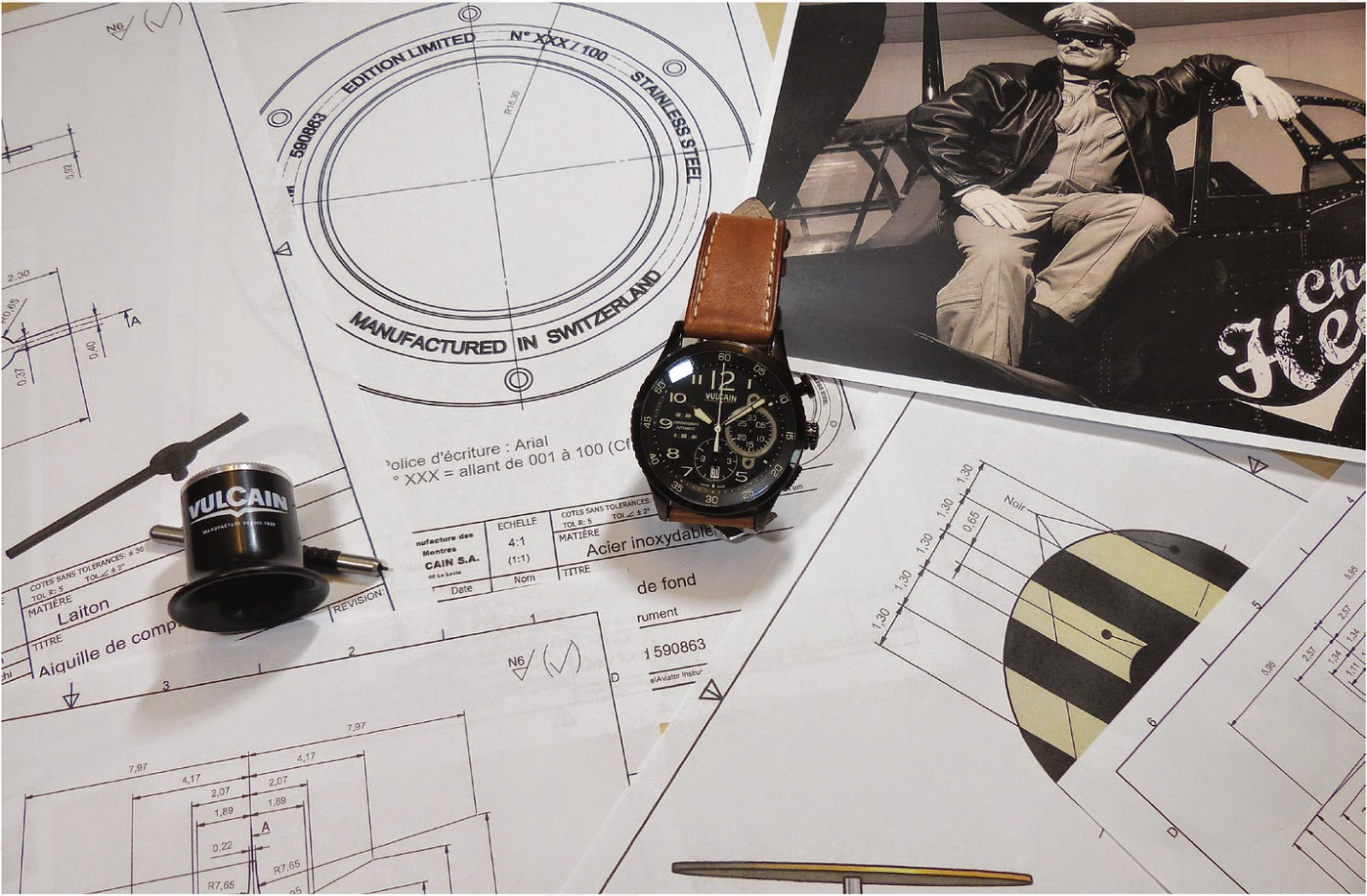 HOROLOGY CRAZY: Vulcain Aviator Instrument Chronograph