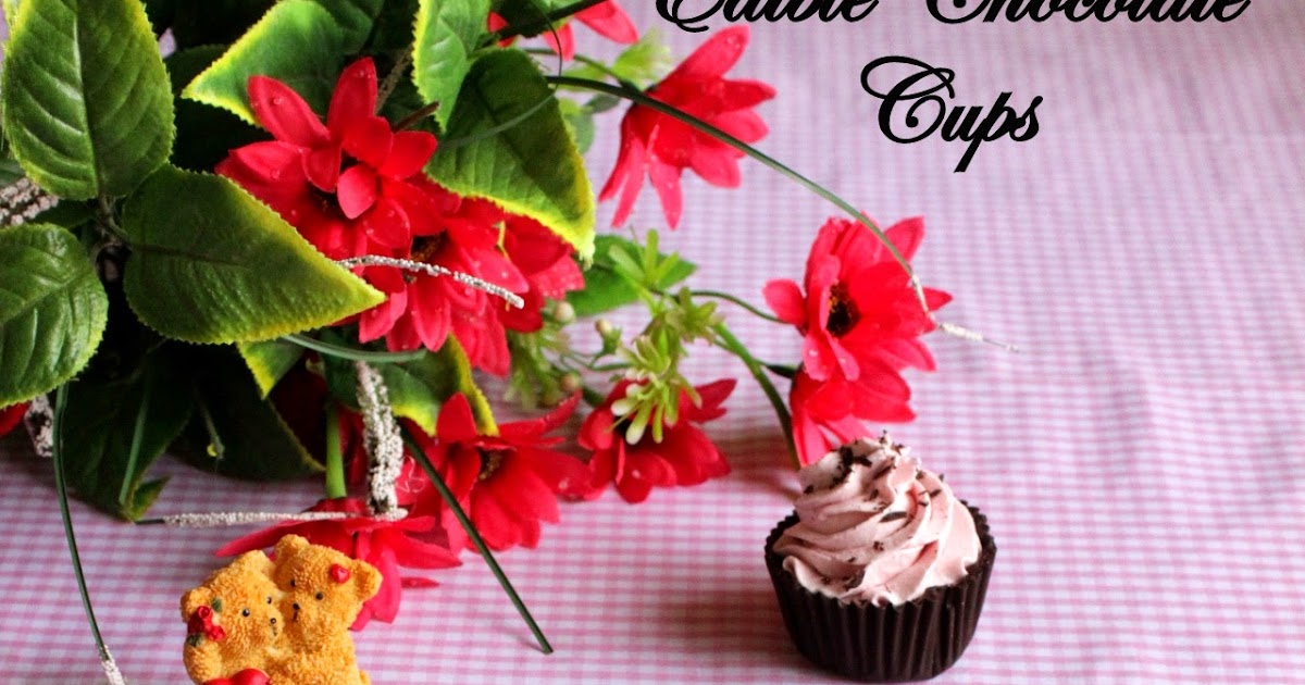 Edible Chocolate Cups with Eggless Strawberry Mousse ~ Full Scoops - A ...