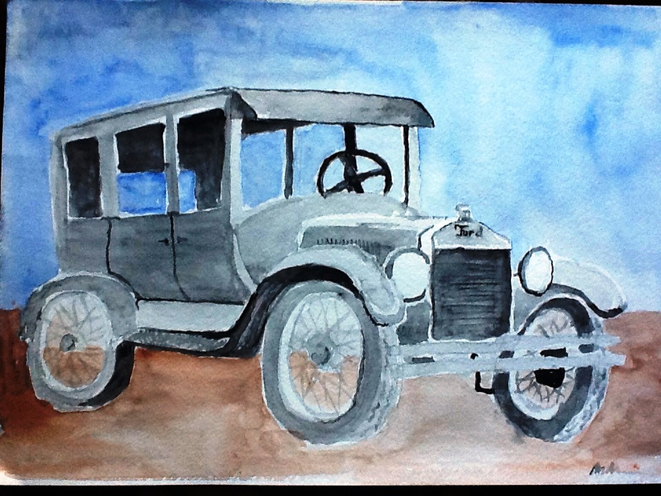 A Creative Journey, by Michael Mitchell: Watercolor Painting of Model T ...