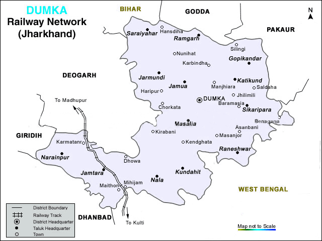 Rail-Map-india: Dumka railways map