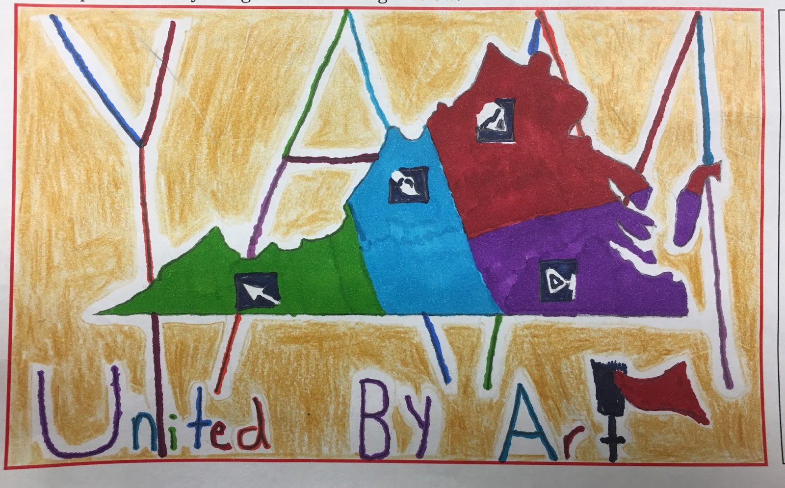 Art Room Blog: YAM Flag 2018 Virginia...