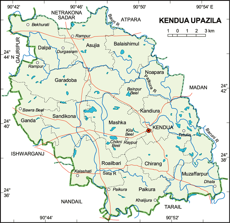Mouza & Land Use Maps of Kendua Upazila, Netrokona, Bangladesh ...