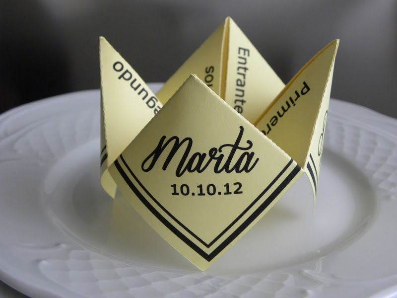 Scraparizate: MENU ORIGAMI....(pensando en bodas)