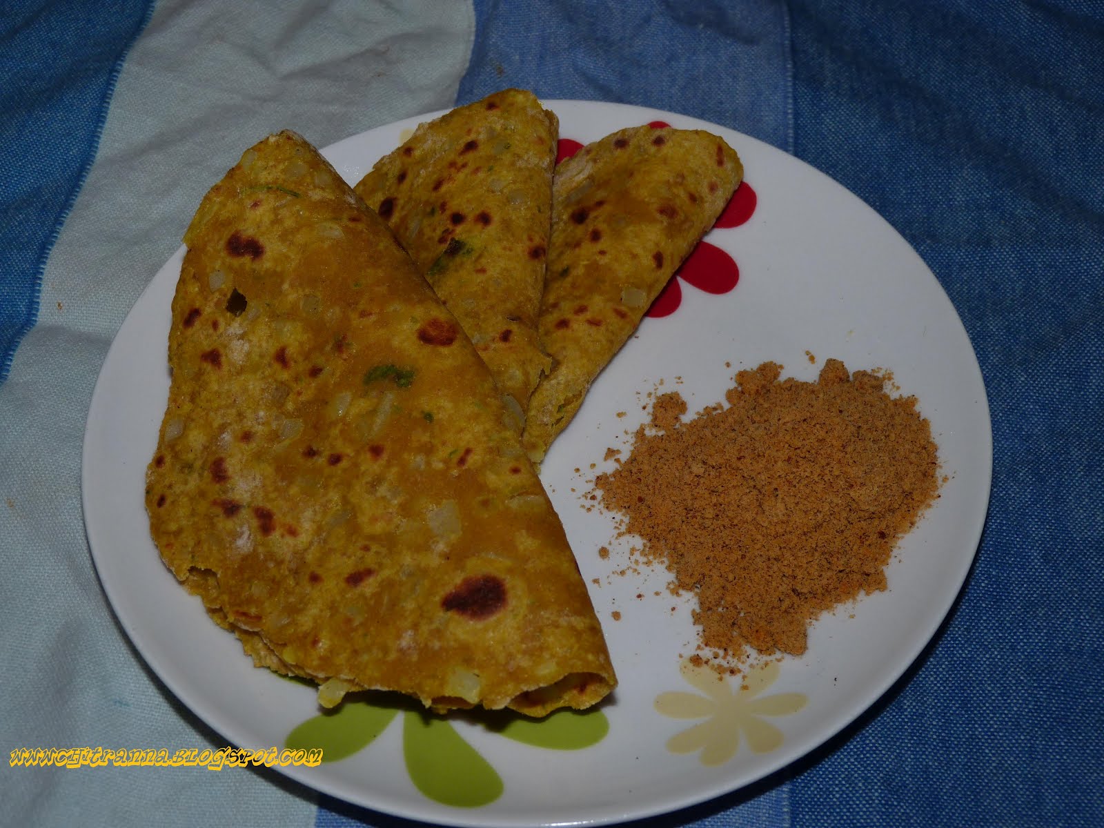Chitranna: Sweet corn spicy rooti---very simple and yummy