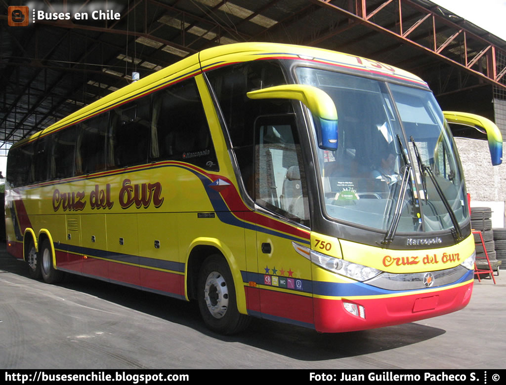 Buses en Chile | Juan Guillermo Pacheco S.: Cruz del Sur | N° 750.-