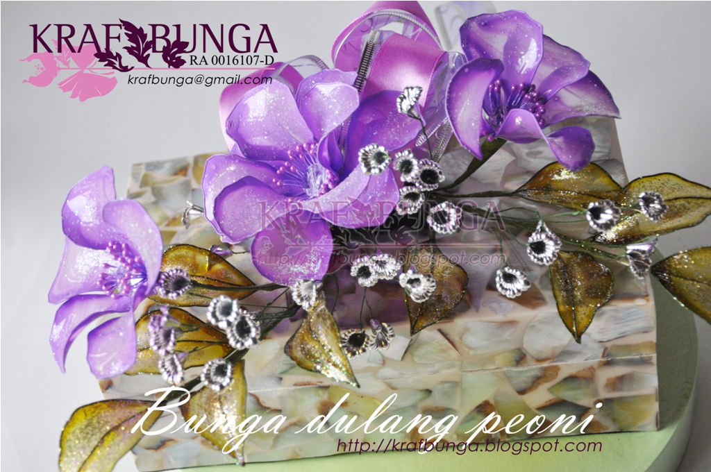 krafbunga: bunga dulang peoni light purple