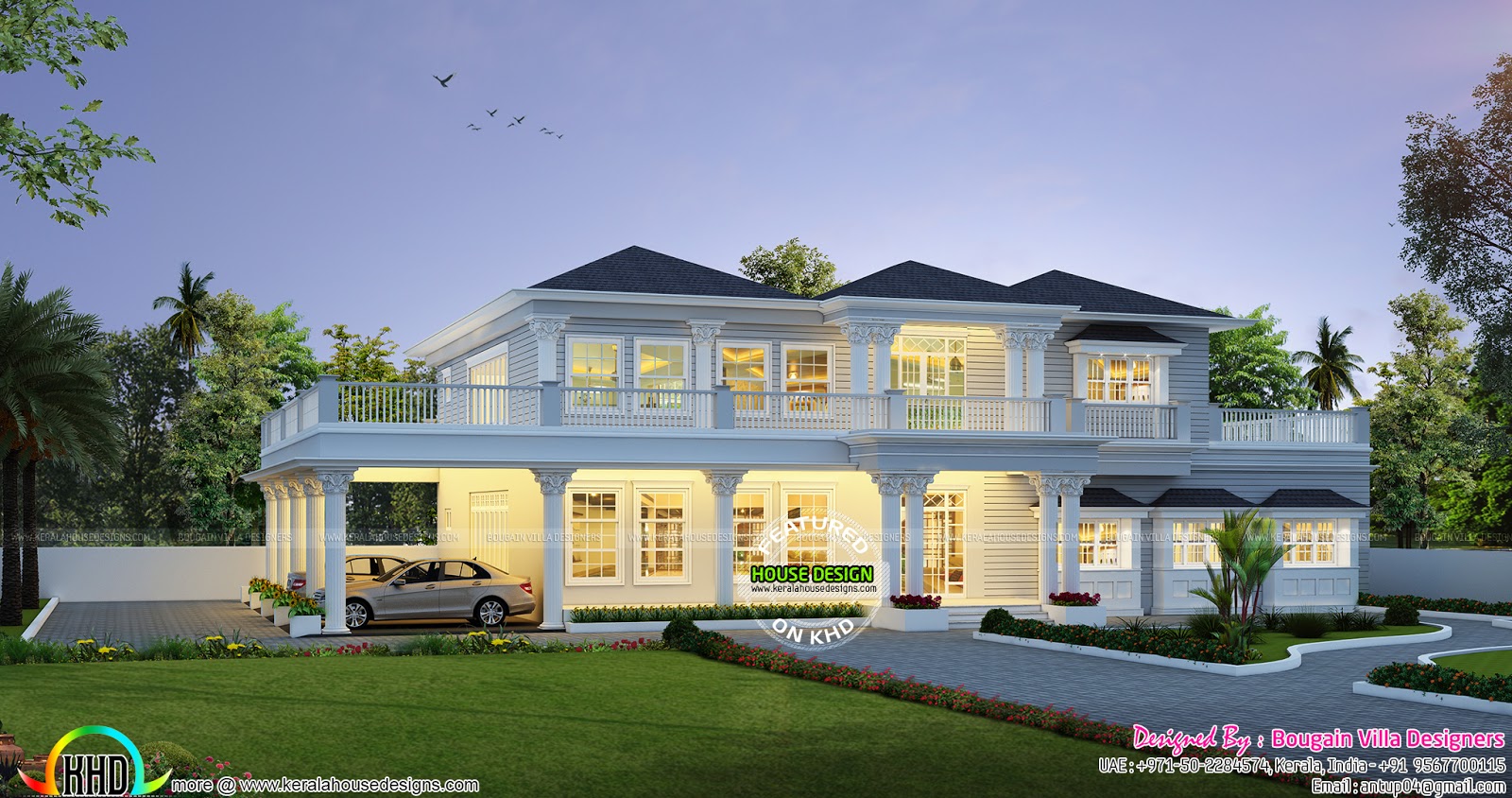 Modern 5 BHK villa architecture - Kerala home design and floor plans