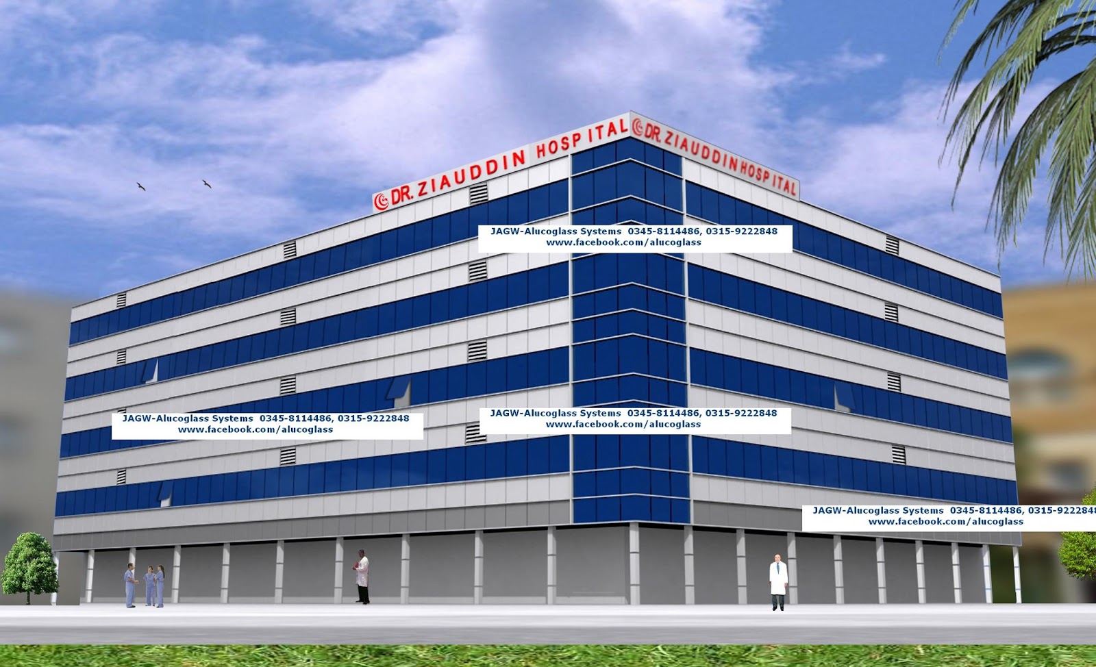 ACP Aluco Cladding, Alucobond, Curtain Wall, Glass: Dr. Ziauddin ...