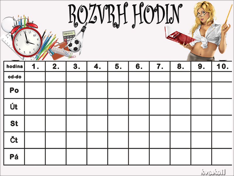 kvetka11: Rozvrh hodin