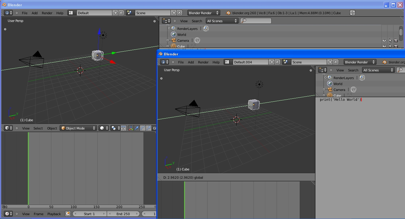 Ozlog: Blender:インタフェース