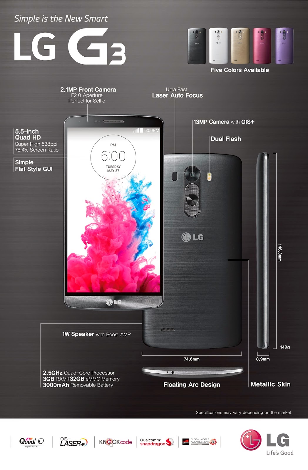 LG's Best-Ever LG G3 Smart Phone arrives in the Philippines - P29,990 ...