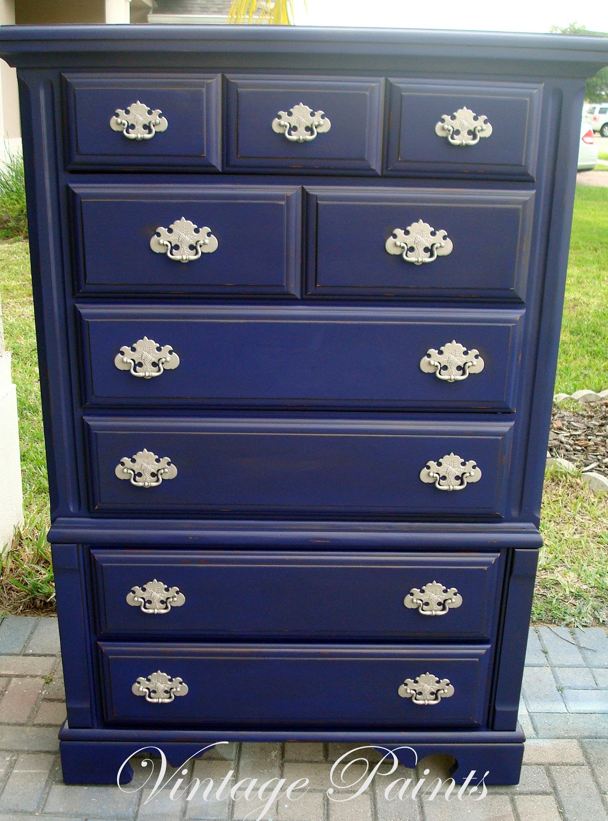 MidnightNavyChestofDrawers.jpg 1,184×1,600 pixels | Blue chest of ...