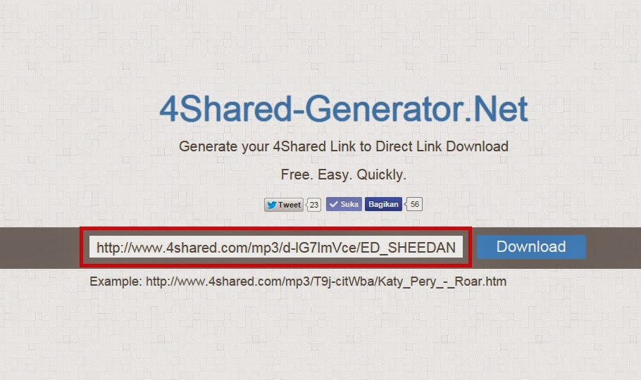 Cara mudah Download file di 4shared.com menggunakan 4Shared-Generator ...