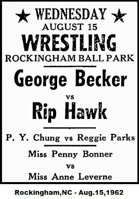 All Star Championship Wrestling: Rockingham,NC - Aug.15,1962