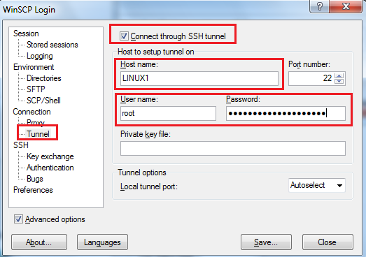 Linux: Túneles SSH con WinSCP | SYSADMIT Linux: Túneles SSH con WinSCP | SYSADMIT