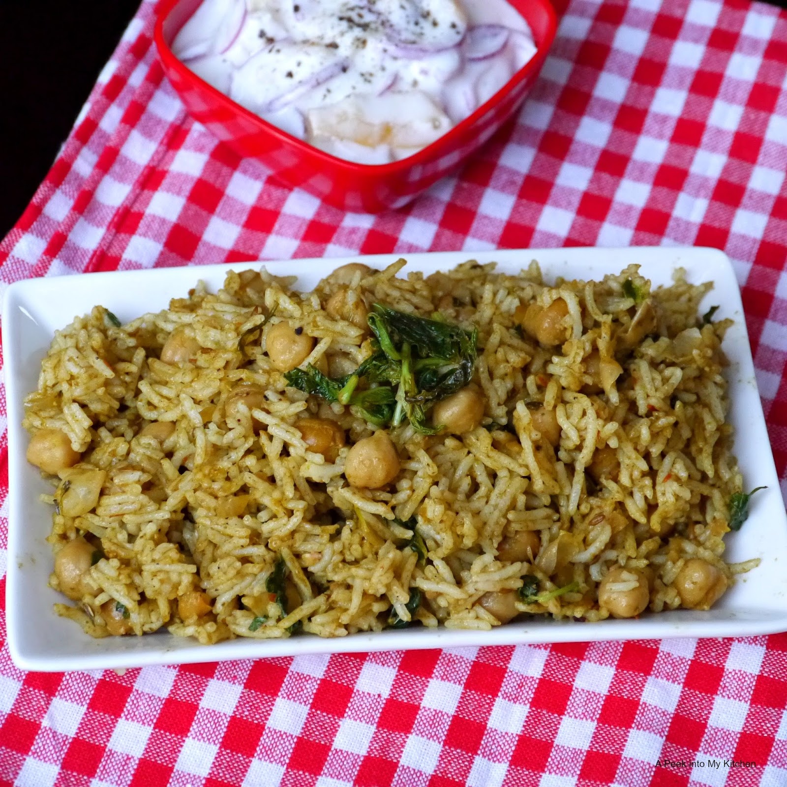 A Peek into My Kitchen: Chana / Chickpeas Biryani ~ Day 165