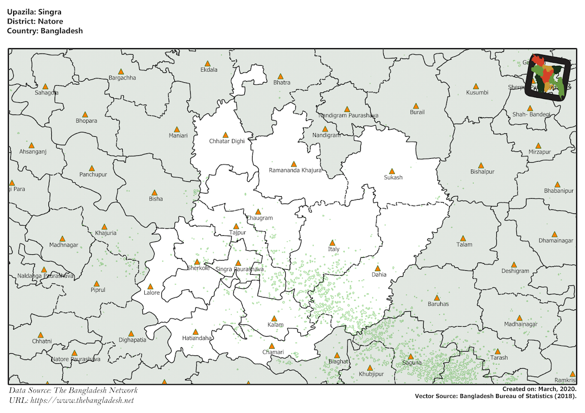 Mouza & Land Use Maps of Singra Upazila, Natore, Bangladesh - Tourism ...