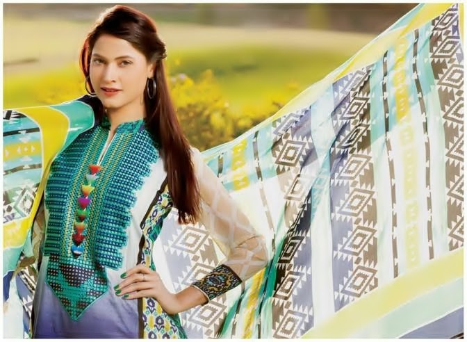 Shaista Lodhi Lawn Dresses 2014 | Shaista Wahidi Lawn 2014 - Pakistani ...