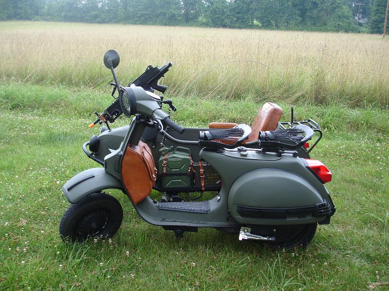 MOTORCYCLE 74: Military Vespa sidecar