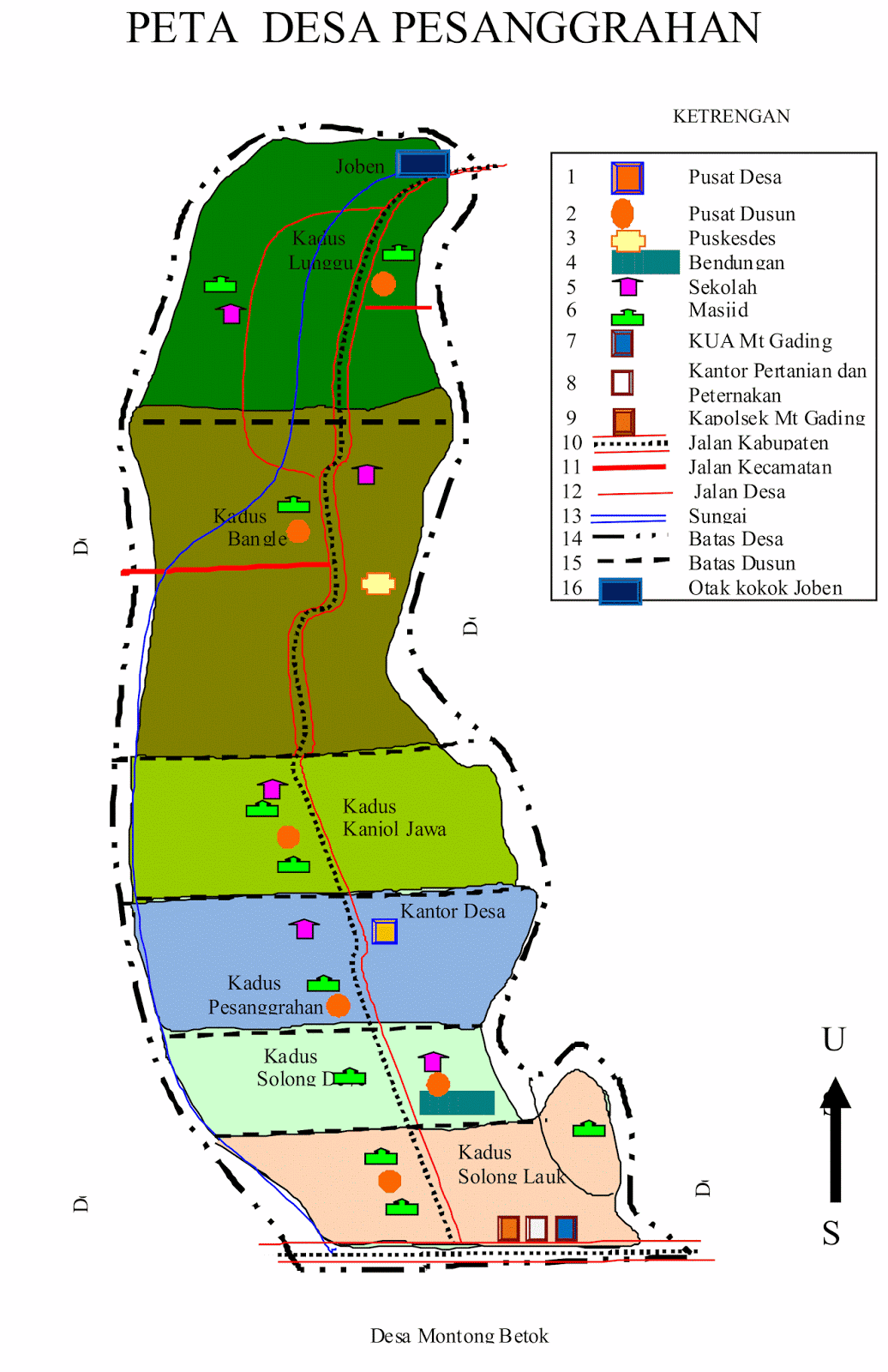 Peta Desa Pesanggrahan ~ PerPusdes Desa Pesanggrahan