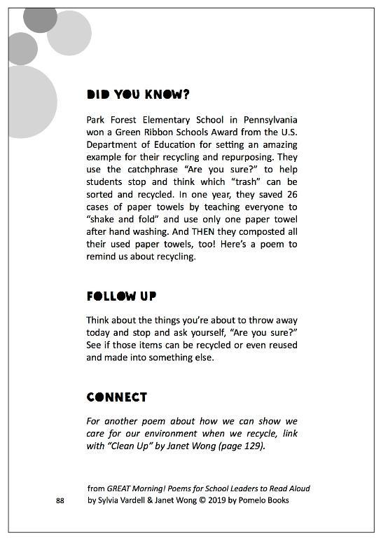 Wild Rose Reader: NPM: Two Poems about Recycling from GREAT MORNING ...