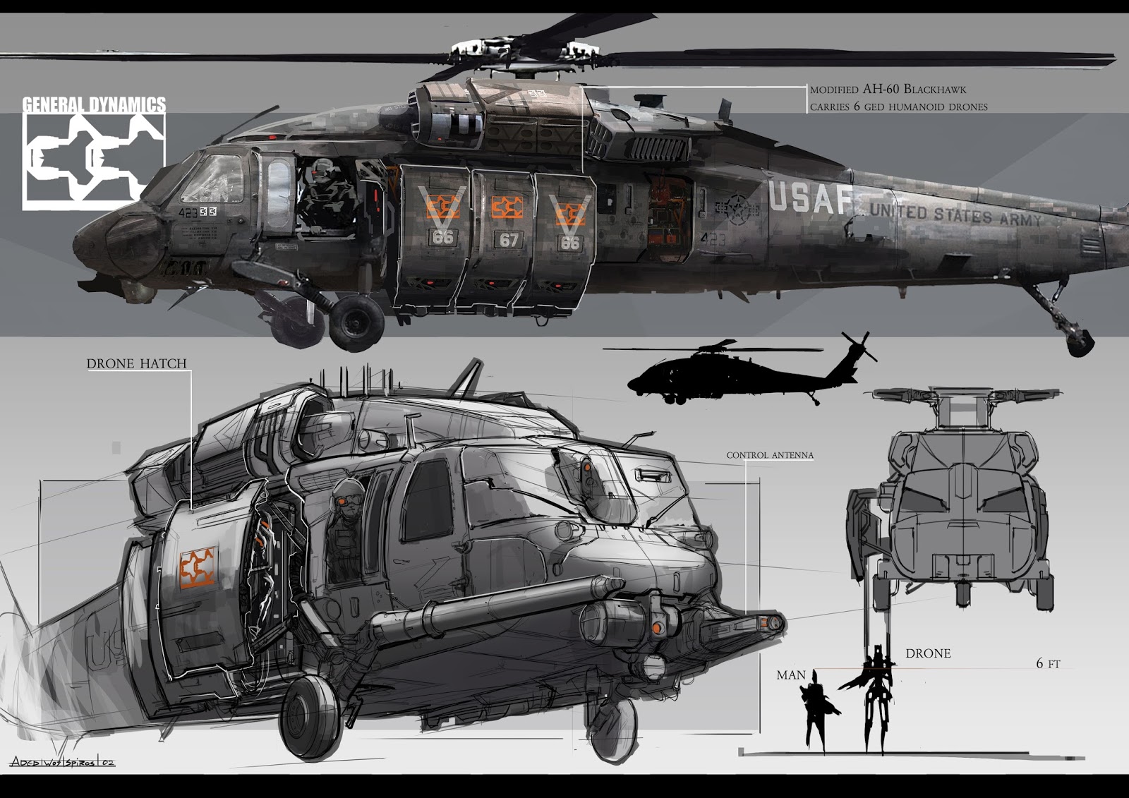 Art of Spiros: Drone blackhawk deployment