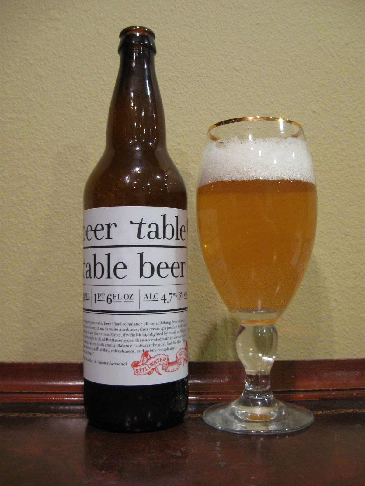 Doing Beer Justice: Stillwater Beer Table Table Beer