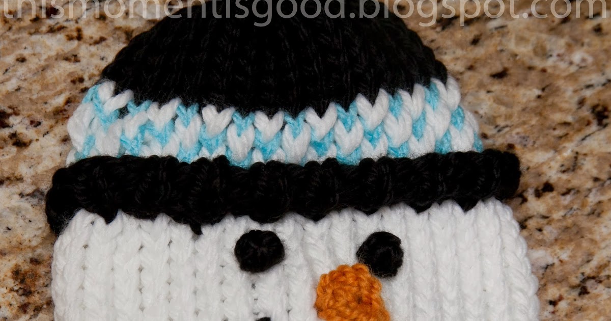 LOOM KNIT SNOWMAN HAT | Loom Knitting by This Moment is Good!