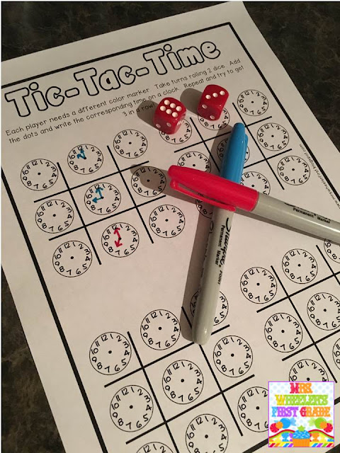 Mrs. Wheeler's First Grade Tidbits: Telling Time Math Games