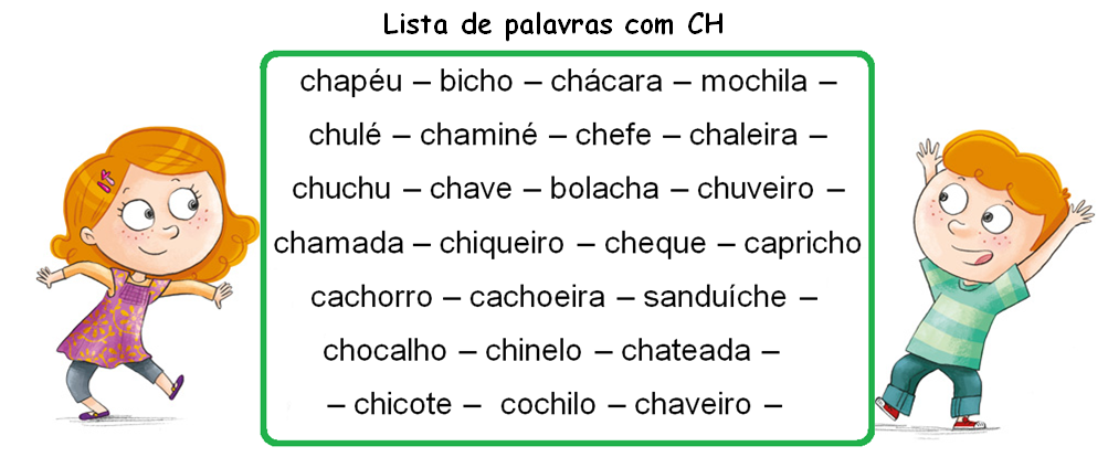 ATIVIDADES PARA EDUCADORES : Listas de palavras com CH