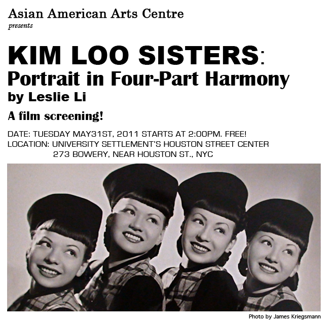 Kim Loo Sisters Screening on May.31, 2011 | Asian American Arts Centre