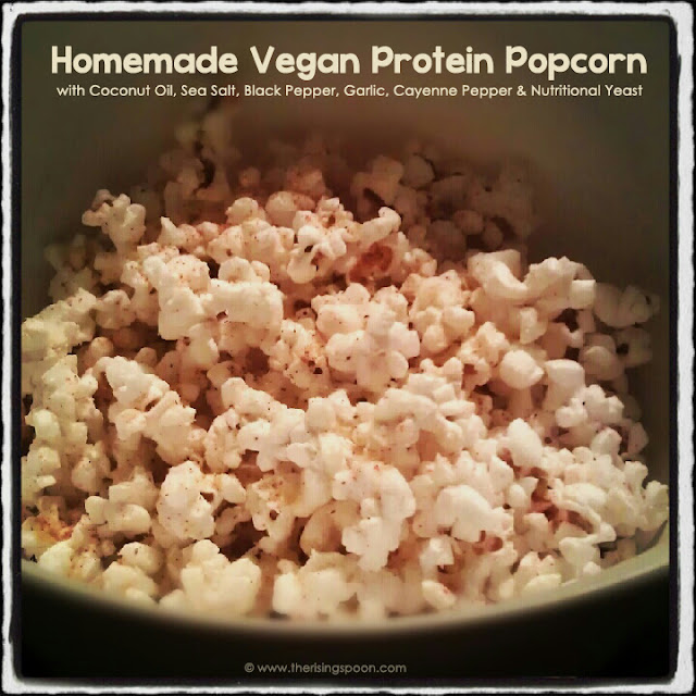 Homemade, Savory & Vegan Friendly Protein Popcorn | The Rising Spoon