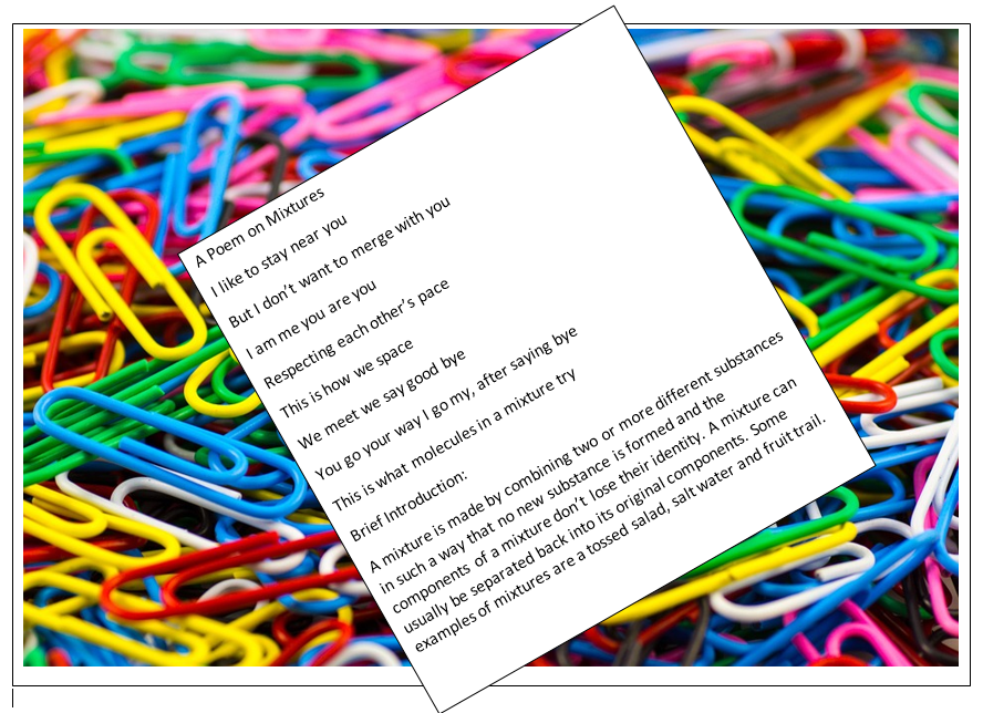 Caring Creative Concepts: Chemical Poems- A Poem on Mixture