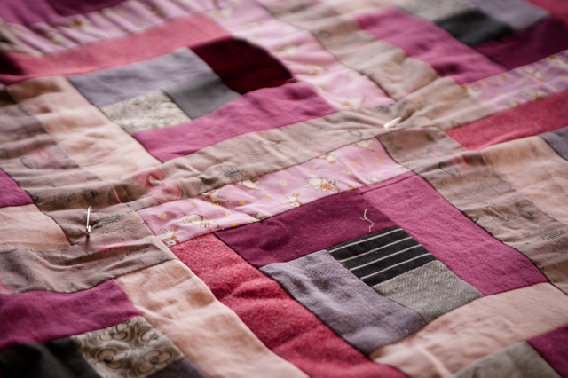 Pleasant View Schoolhouse: Cello Skirt Log Cabin Quilt Top