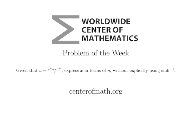 The Center of Math Blog: Problem of the Week