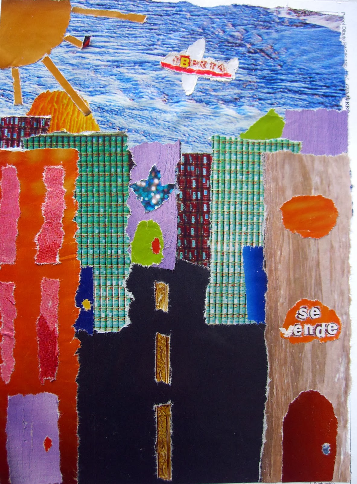 Dibujo I.E.S. Valle Inclán: Collage: Paisaje urbano