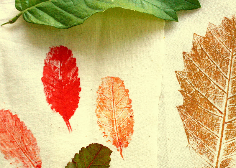 Having Fun at Home: Leaf Printing for Fall