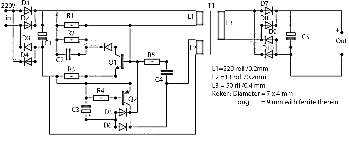 Switching Power Supply | Skema Rangkaian Elektronika