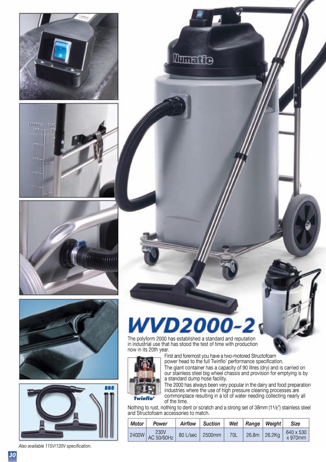 Numatic Cleancare 2007 Product Range