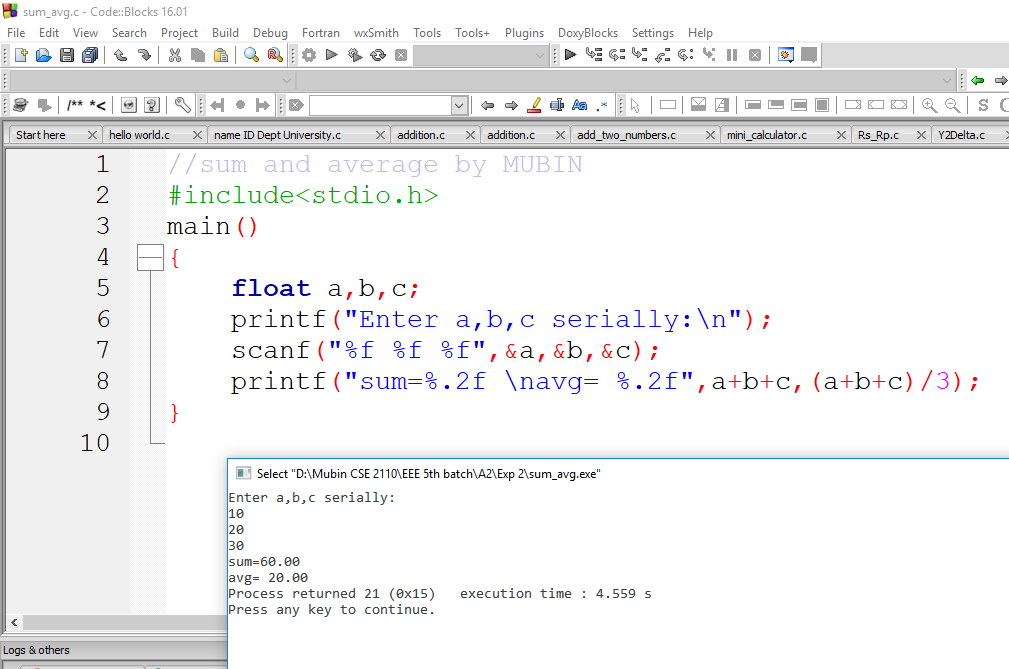Black-White Mubin | মুবিনের রাফখাতা: C programming:Simple C Codes with ...