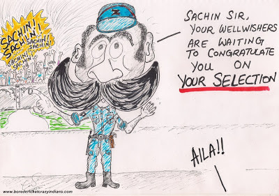 Satirical Tendulkar Cartoon - Chit Chat - Indian Cricket Fans