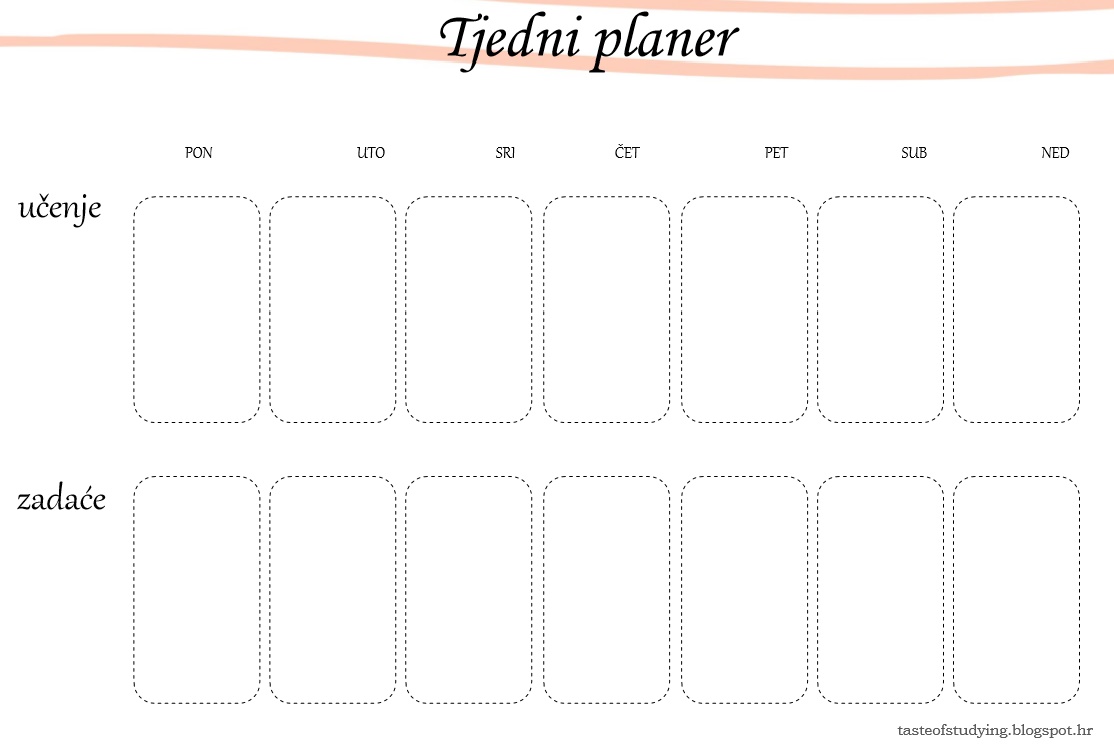 Kalendar & dnevni i tjedni planer