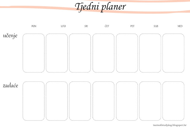 Kalendar & dnevni i tjedni planer