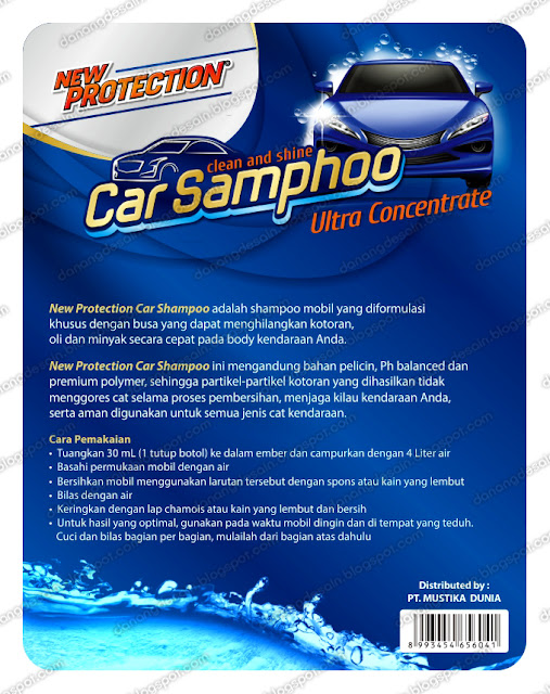 Contoh Desain Sticker Kemasan Sampho Mobil - Contoh Desain Banner Spanduk